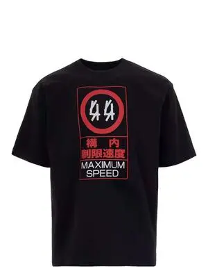 44 LABEL GROUP Print T-shirt - Black