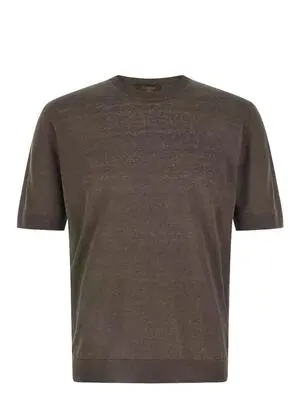ZANONE Short-sleeve Crew-neck T-shirt - Brown
