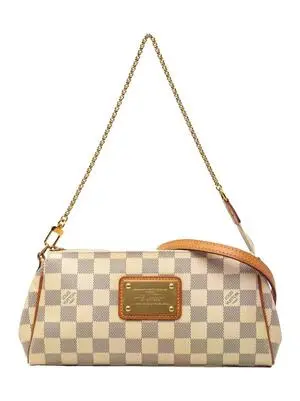 LOUIS VUITTON 2015 Damier Azur Eva Satchel - White