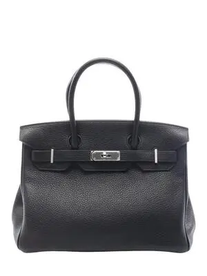 Hermès 2015 Togo Birkin 30 Handbag - Black