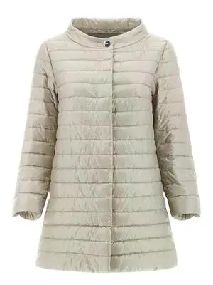 Herno Concealed-fastening Puffer Jacket - Neutrals