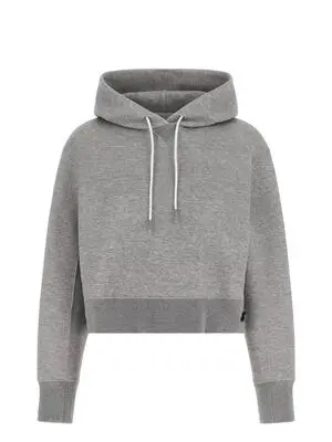 Sacai Cropped Hoodie - Grey