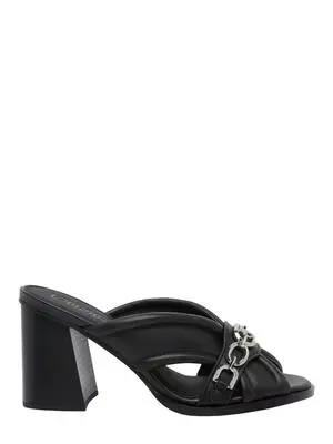 Pinko Chain-detail Leather Pumps - Black