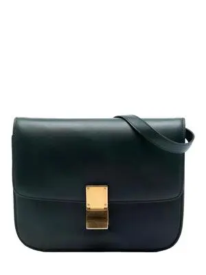 Celine 2018 Medium Classic Box Crossbody Bag - Green