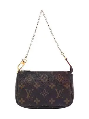 LOUIS VUITTON 2017 Monogram Mini Pochette Accessoires - Brown