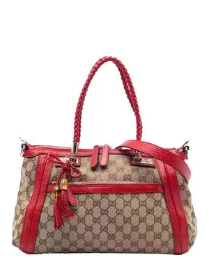 Gucci Gg Canvas Bella Satchel - Brown