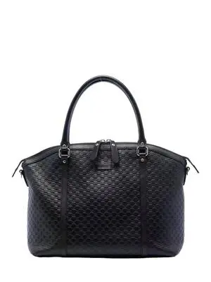 Gucci Large Guccissima Dome Satchel - Black