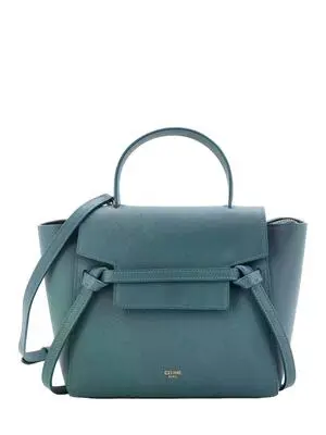 Celine Belt Bag Textured Leather Nano Shoulder Bag - Green