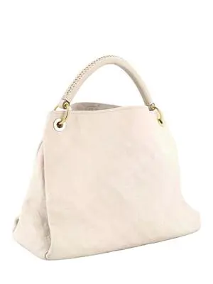 LOUIS VUITTON Artsy MM Hobo Bag Monogram Empreinte Leather Neutrals