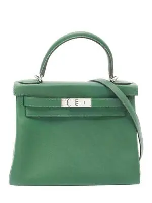 Hermès Evercolor Kelly Ii Retourne 28 Satchel - Green