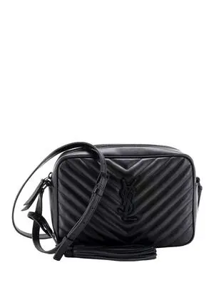 Saint Laurent Lou Camera Bag Matelasse Chevron Leather - Black