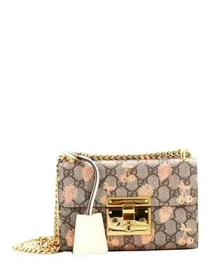 Gucci Padlock Printed Gg Coated Canvas Small Shoulder Bag - Brown