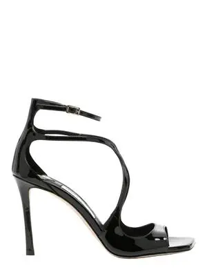 JIMMY CHOO Azia 95mm Leather Sandals - Black