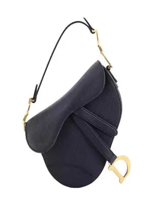 Dior Saddle Handbag Leather Mini Shoulder Bag Black
