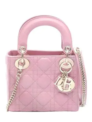 DIOR Christian Dior Mini Lambskin Cannage Lady Dior Satchel
