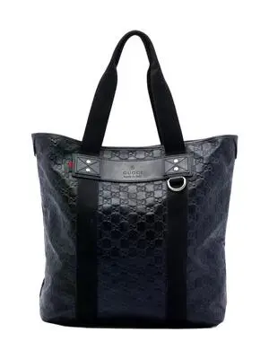 Gucci Sima Web Tote Bag - Black