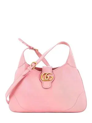 Gucci Aphrodite Leather Medium Shoulder Bag - Pink