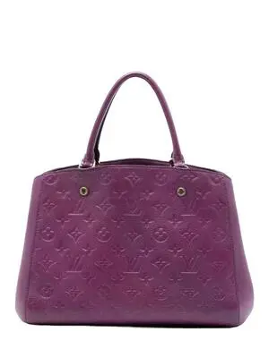 LOUIS VUITTON 2014 Monogram Empreinte Montaigne Mm Satchel - Purple