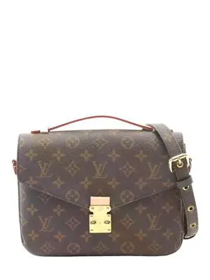 LOUIS VUITTON 2010-2026 Monogram Pochette Metis Satchel - Brown