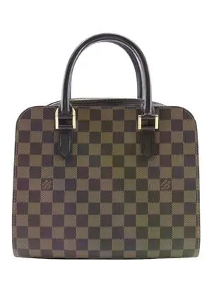 LOUIS VUITTON 2003 Damier Ebene Triana Handbag - Brown