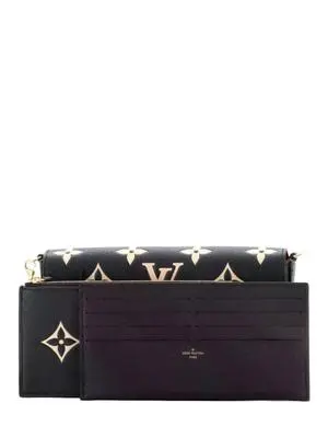 LOUIS VUITTON Felicie Pochette Bicolor Monogram Empreinte Giant - Black