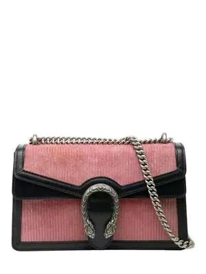 Gucci Small Bicolor Corduroy Dionysus Shoulder Bag - Black