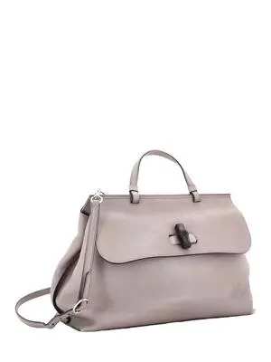 Gucci Bamboo Daily Top Handle Large Satchel - Grey