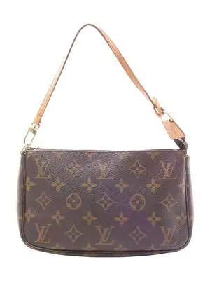 LOUIS VUITTON 2002 Monogram Pochette Accessoires Handbag - Brown