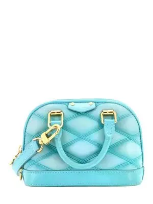 LOUIS VUITTON Alma Handbag Malletage Leather Nano Shoulder Bag - Blue