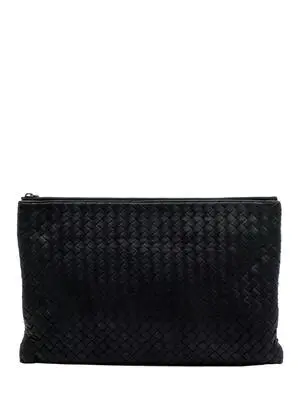 Bottega Veneta Nappa Intrecciato Clutch Bag - Black