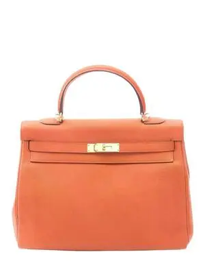 Hermès 2016 Togo Kelly Ii Retourne 35 Handbag - Orange