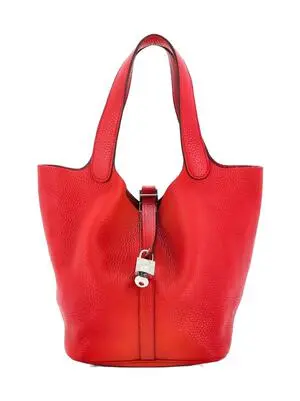 Hermès Picotin Lock Mm Bucket Bag - Red