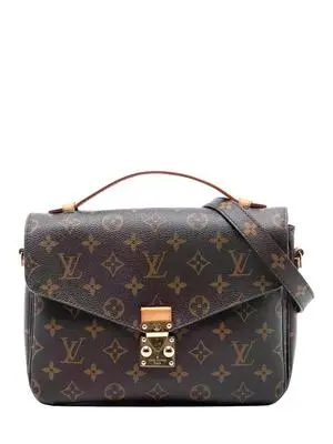 LOUIS VUITTON 2016 Monogram Pochette Metis Satchel - Brown