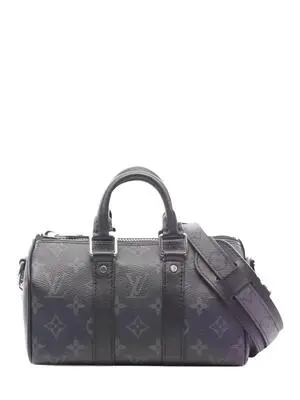 LOUIS VUITTON Monogram Eclipse Keepall Bandouliere Xs Satchel - Black