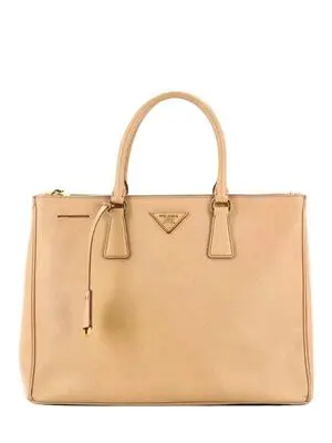 Prada Double Zip Large Tote Bag - Neutrals