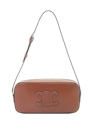Celine 2010-2026 Mini Calfskin Cuir Triomphe Camera Shoulder Bag - Brown