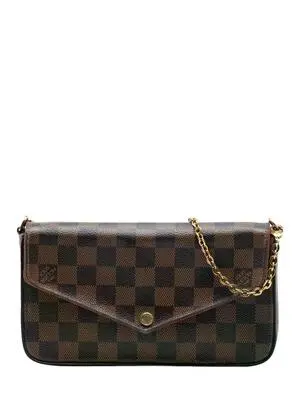LOUIS VUITTON Damier Ebene Pochette Felicie - Brown