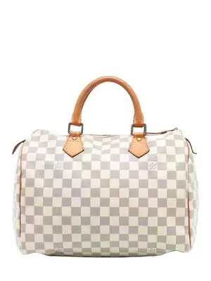 LOUIS VUITTON 2012 Damier Azur Speedy 30 Boston Bag - White