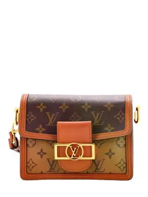 LOUIS VUITTON Dauphine Shoulder Bag Reverse Monogram Canvas Mini - Brown