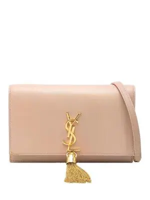 SAINT LAURENT Smooth Calfskin Monogram Kate Tassel Wallet On Chain