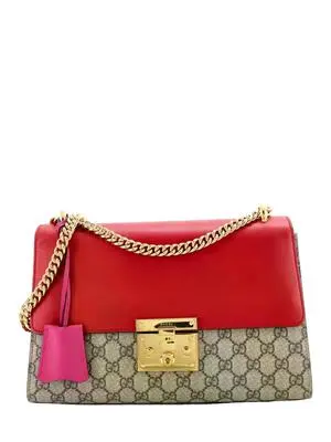 Gucci Padlock Gg Coated Canvas And Leather Shoulder Bag - Brown