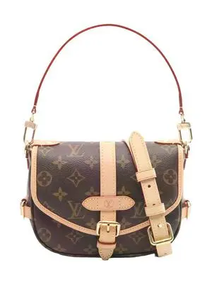 LOUIS VUITTON 2010-2026 Monogram Mini Jacquard Saumur Bb Satchel - Brown