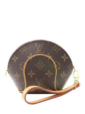 LOUIS VUITTON 2005 Monogram Mini Ellipse Clutch Bag - Brown