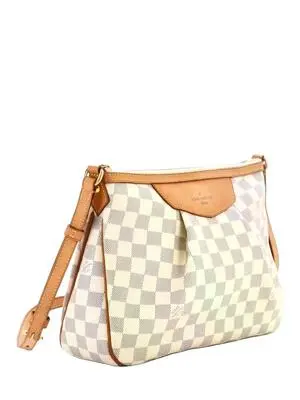 LOUIS VUITTON Siracusa Damier Pm Crossbody Bag - White