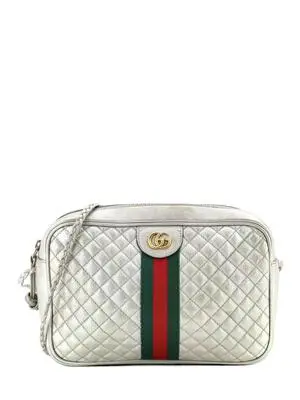 Gucci Trapuntata Camera Small Crossbody Bag - Grey