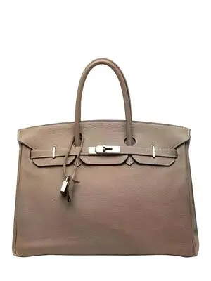 Hermès 2005 Togo Birkin Retourne 35 Handbag - Brown