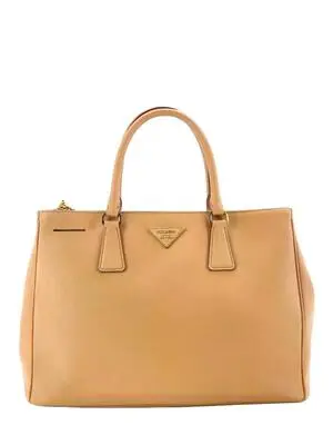 Prada Saffiano Leather Medium Tote Bag - Brown