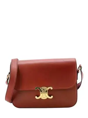 Celine Triomphe Shoulder Bag Smooth Calfskin Medium - Brown