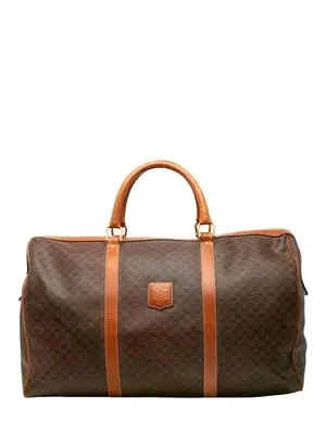 Celine Macadam Coated Canvas Travel Bag - Brown