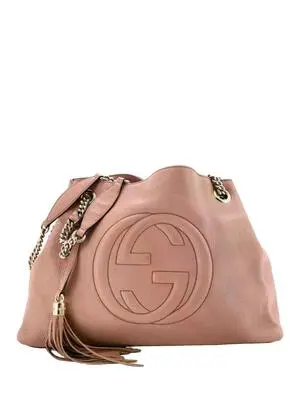 Gucci Soho Chain Strap Leather Medium Shoulder Bag - Pink